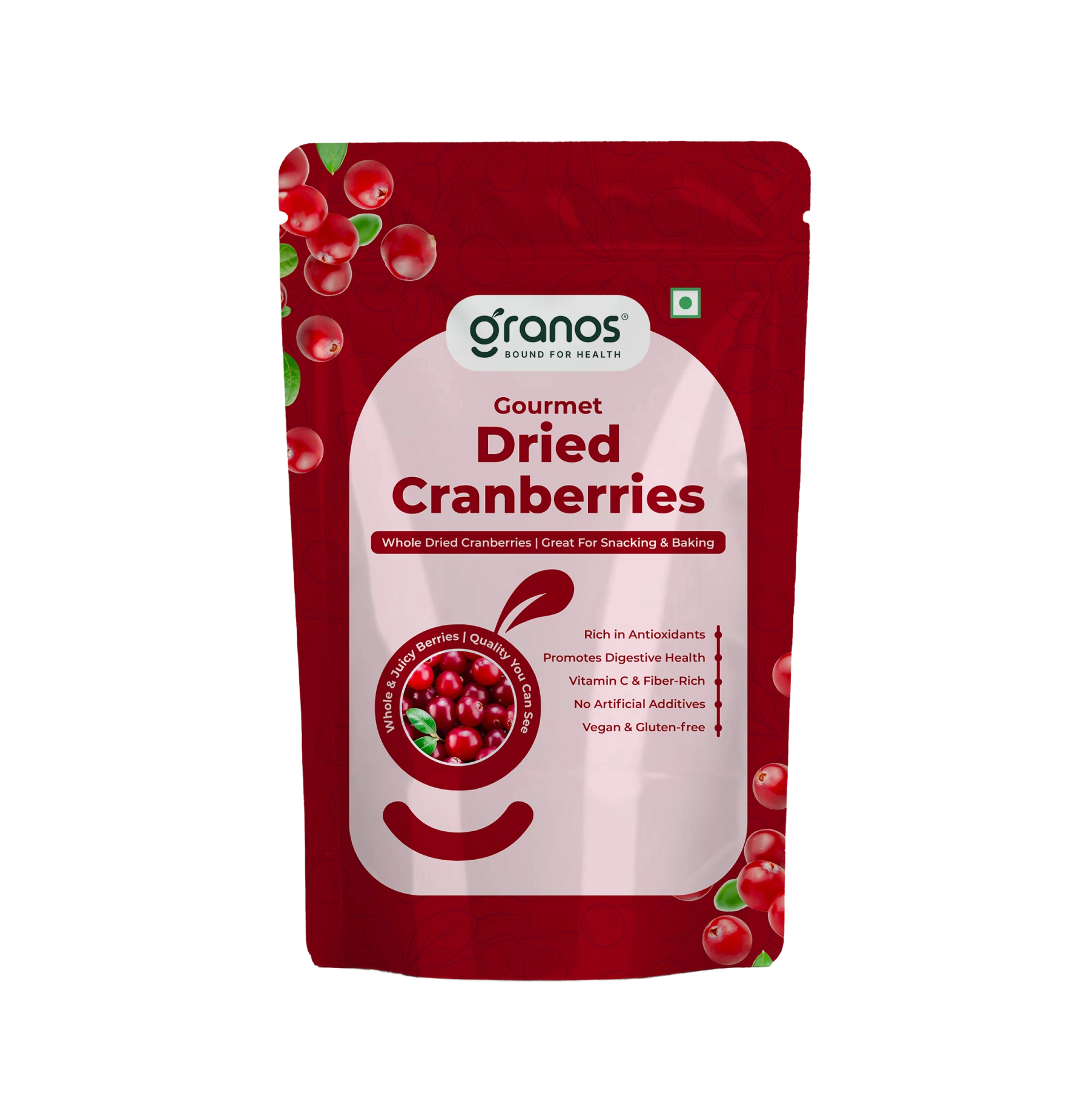 Buy Exotic Dried Cranberries 200g Online in India | Granos