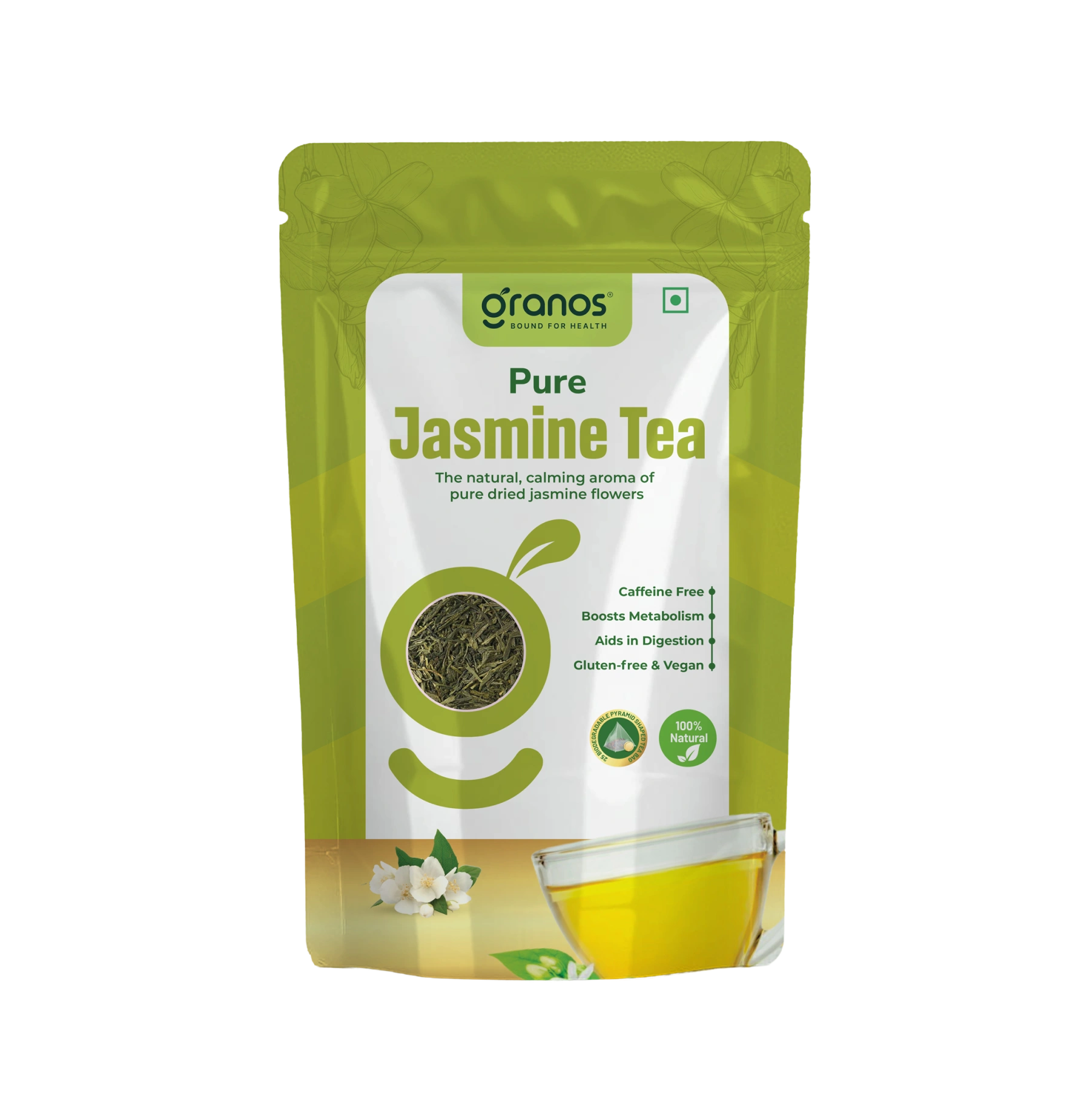Buy Pure Jasmine Tea 25 Tea Bags Online With Granos
