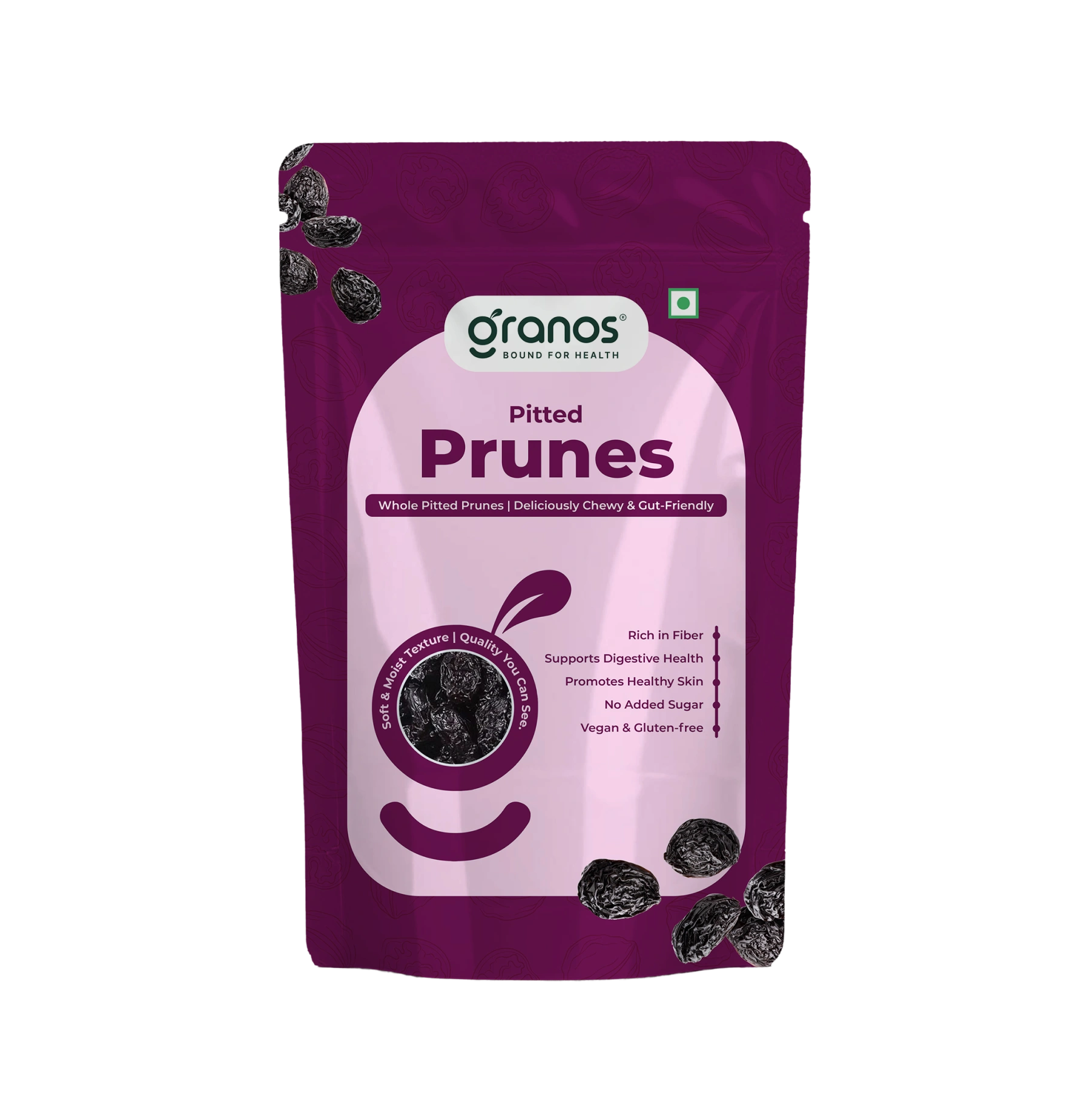 Buy Best Quality Pitted Prunes 200g Online In India | Granos